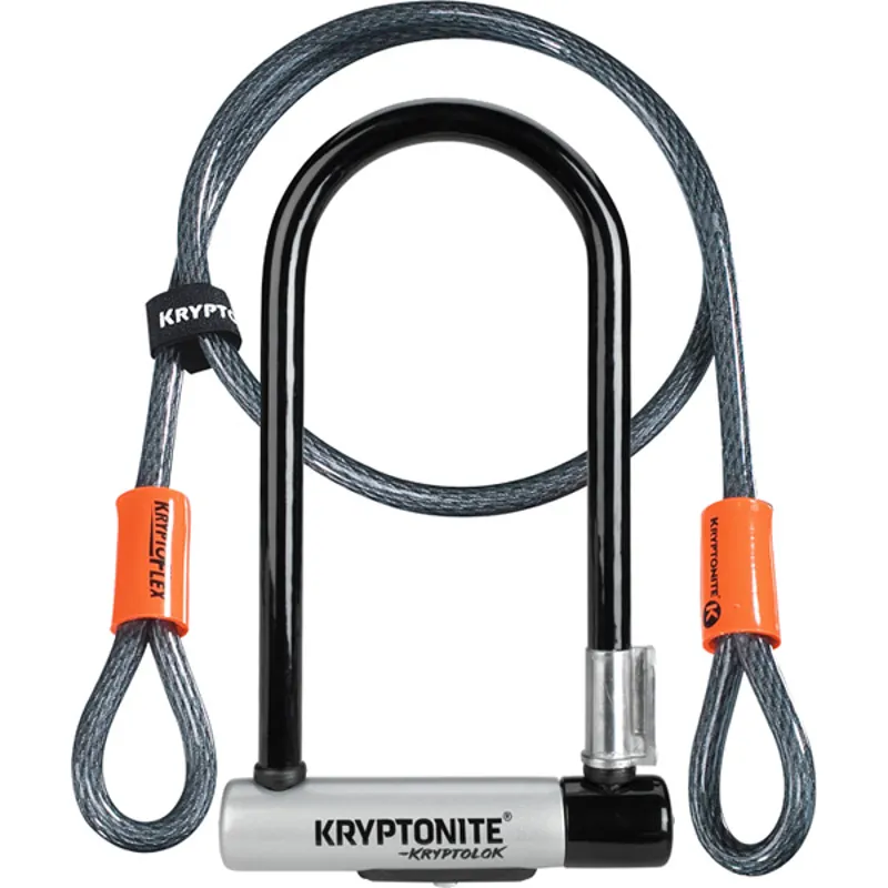 Kryptonite Kryptolok Standard D Lock with 4 foot Kryptoflex cable